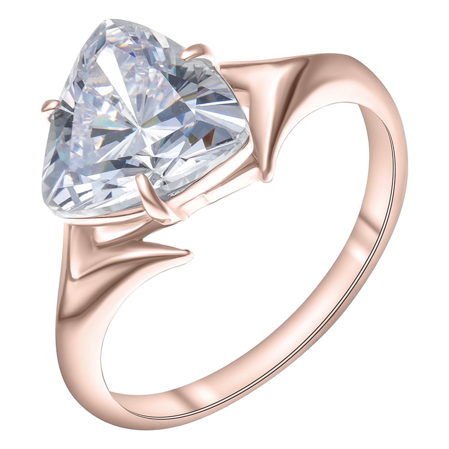 Elysia - Trillion Solitaire Moissanite Ring